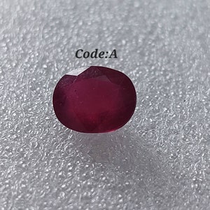 Natural Faceted Thai Cut Ruby Gemstone Oval Shape/ruby Gemstone/oval ...