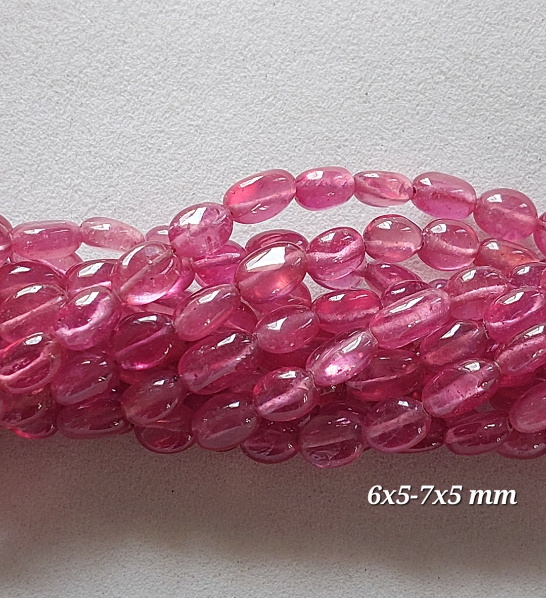 Ruby Gemstone Beads: 8