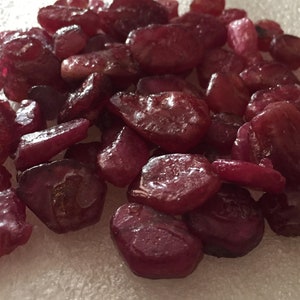 10-18 Mm Genuine Ruby Rough~ruby Gemstone ~ruby Rough Raw~ Red Ruby ...