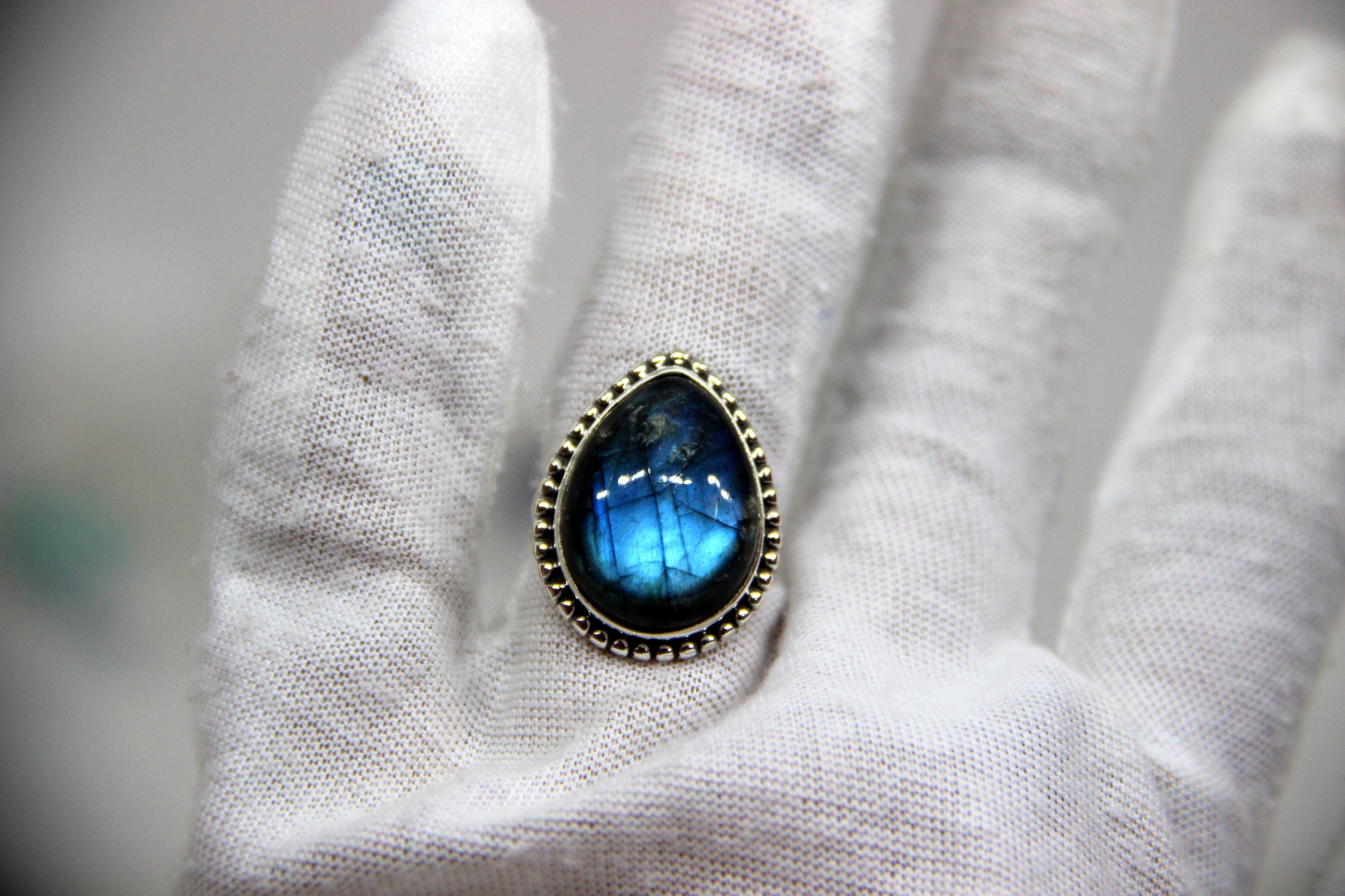 Labradorite Ring Labradorite Silver Ring 925 Solid - Etsy