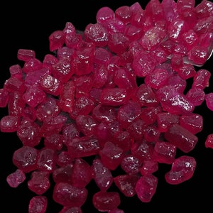 10 Pcs Precious Ruby Raw/ruby Rough/ruby Gemstone/drilled Ruby/red Ruby/ruby Ring/july ...