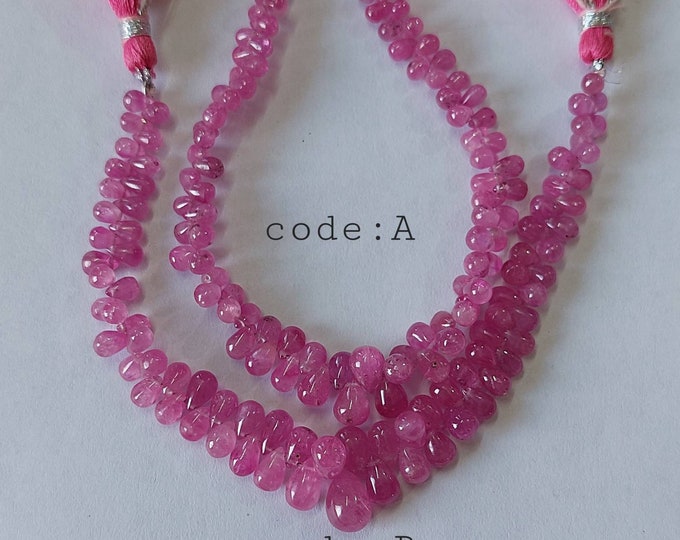 AAA+ Natural Mogok Burma Ruby Pinkish Smooth Teardrop Briolette/smooth ...