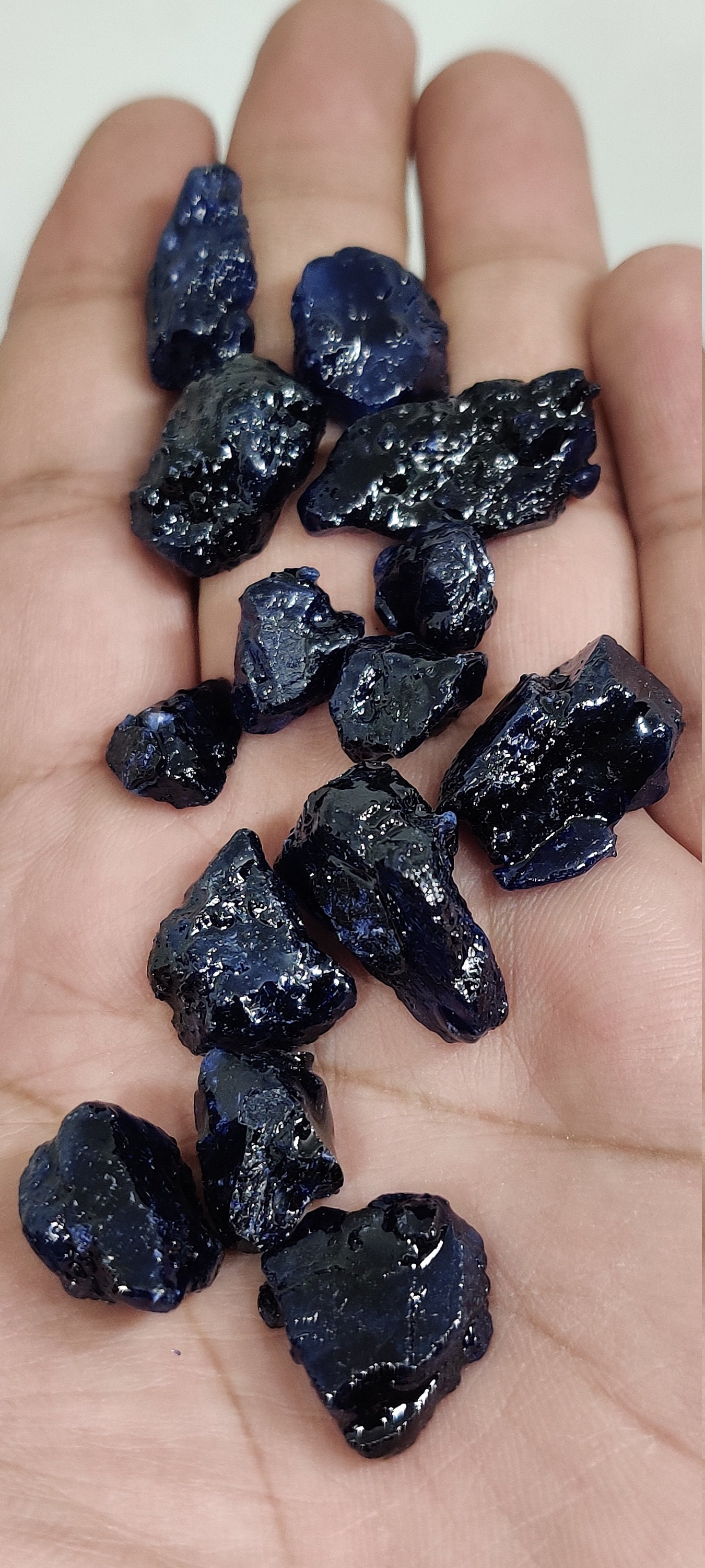 Large Natural Blue Sapphire Raw/Blue Sapphire Rough/Blue | Etsy