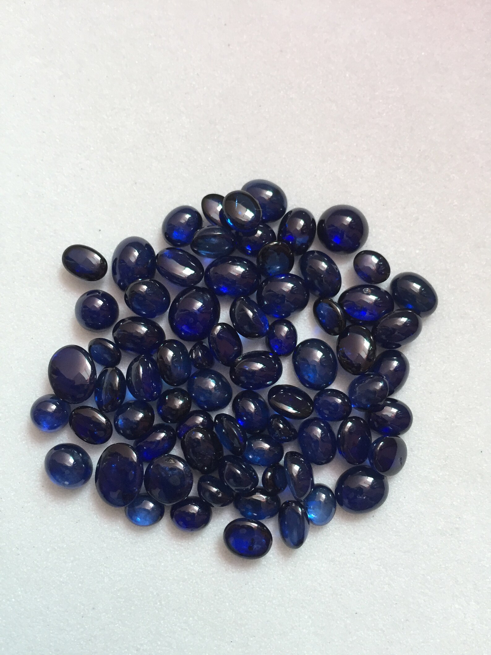AAA+++ Natural Blue Diffusion Sapphire Cabochon ~oval Shape Diffusion ...