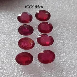 2 Pieces Natural Ruby Oval Cut Stone/faceted Ruby Cut Stone/ruby ...