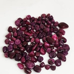 5 Pieces Ruby Plain Smooth Tumbled Gemstone/ruby Tumbled/ruby Stone ...