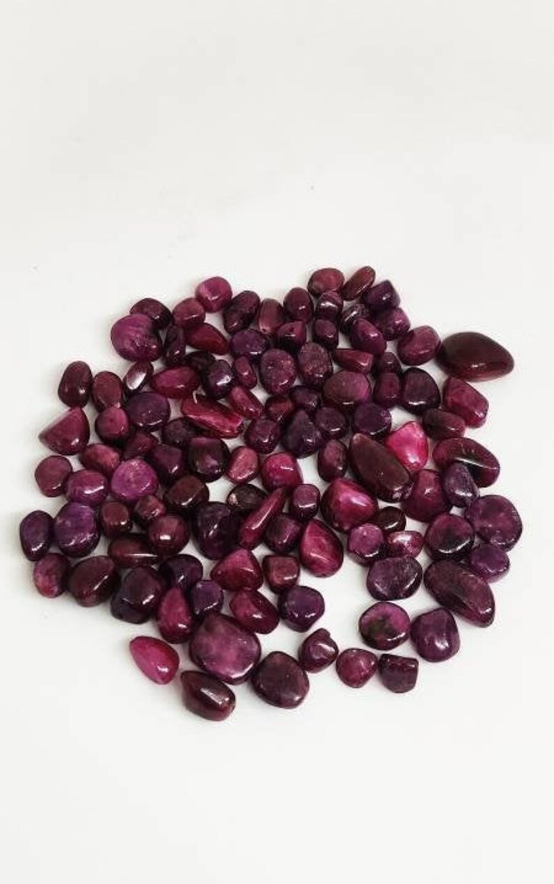 5 Pieces Ruby Plain Smooth Tumbled Gemstone/ruby Tumbled/ruby - Etsy