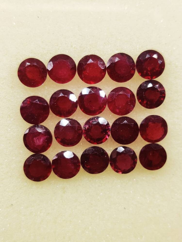 6 Mm Natural Ruby Cut Stone Faceted Ruby Cut Stone Ruby - Etsy