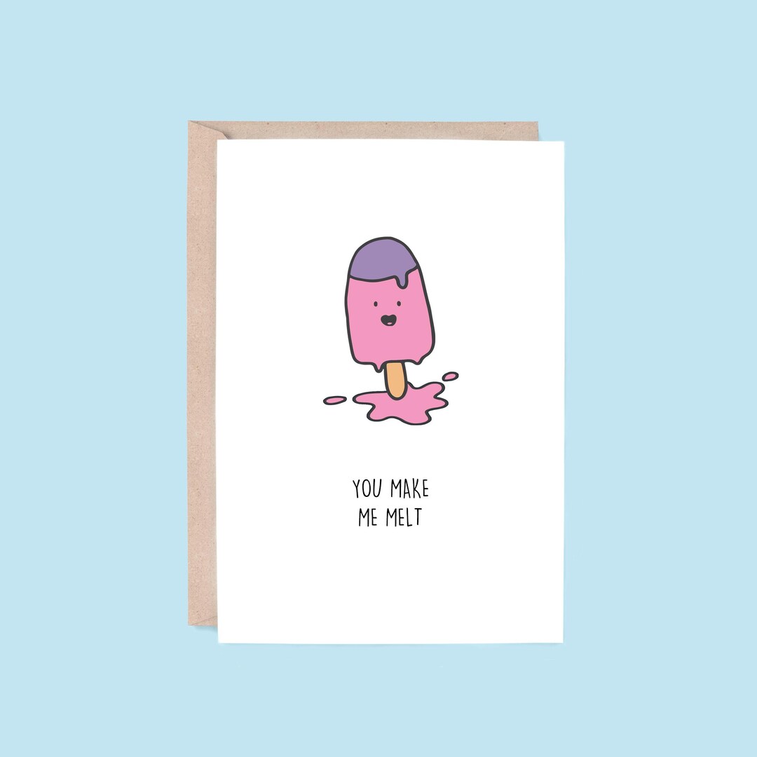 Love & Care Card: You Make Me Melt | Ice Cream (anniversary, Valentine ...