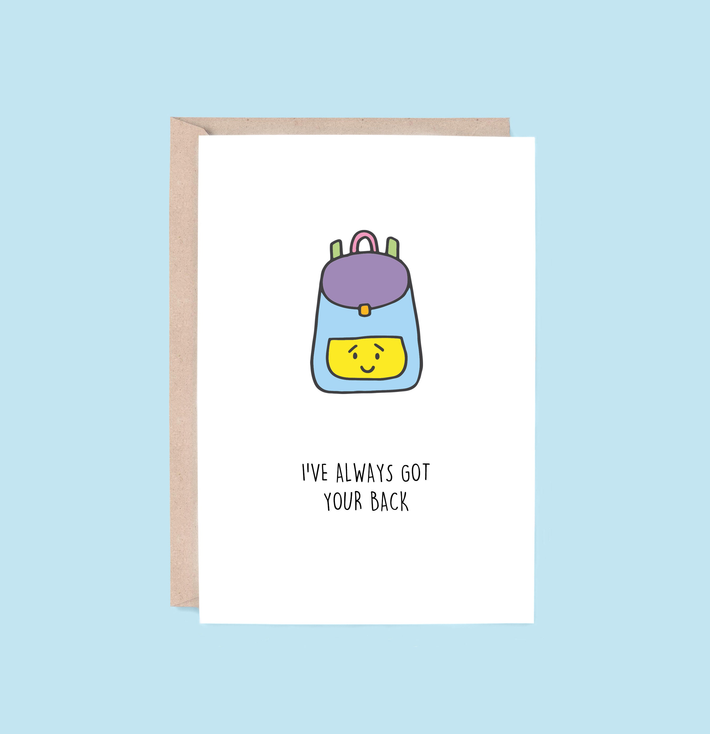 Got Your Back Greeting Card Backpack friendship Card, Mental Health ...