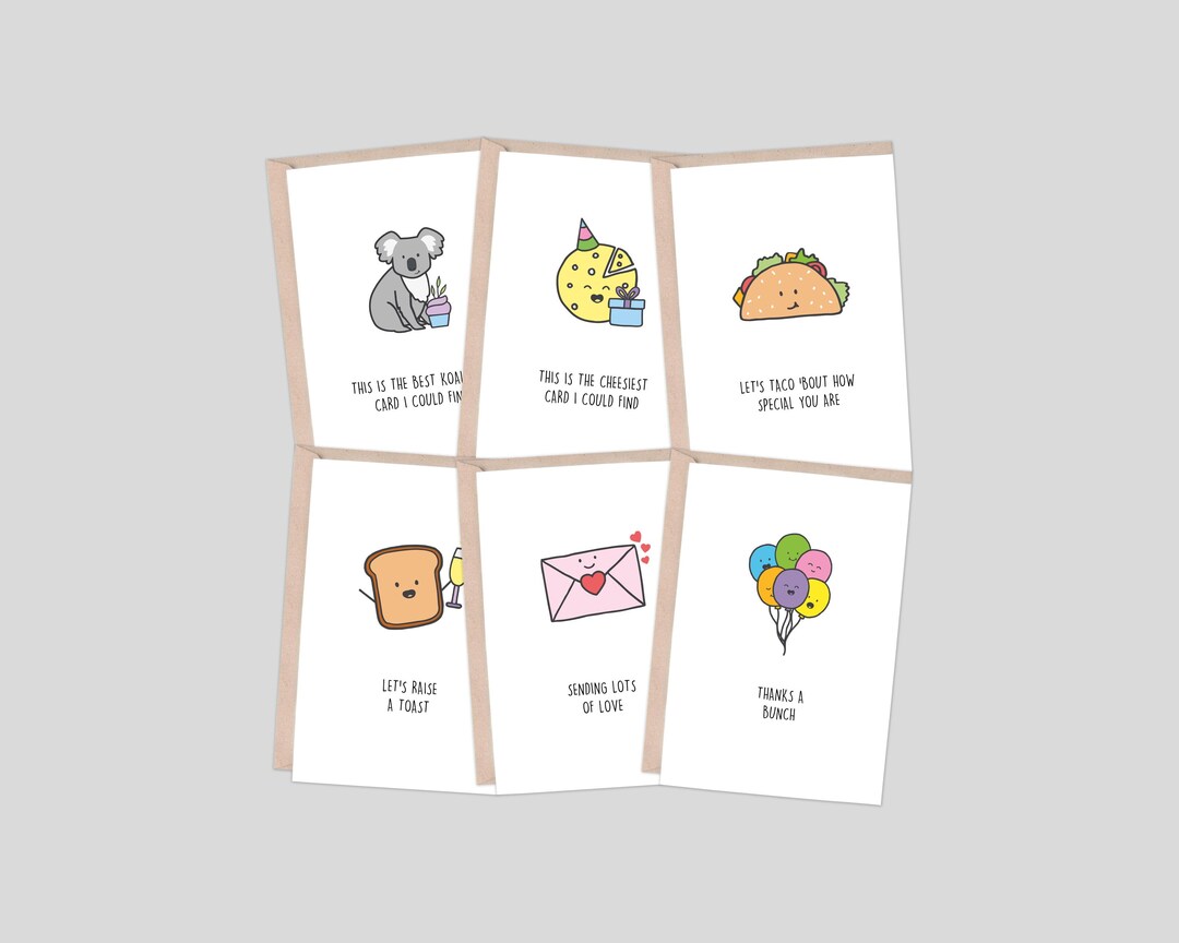 Greeting Card Pack: All Sorts Collection | 6 Cards (birthday, Thank You ...