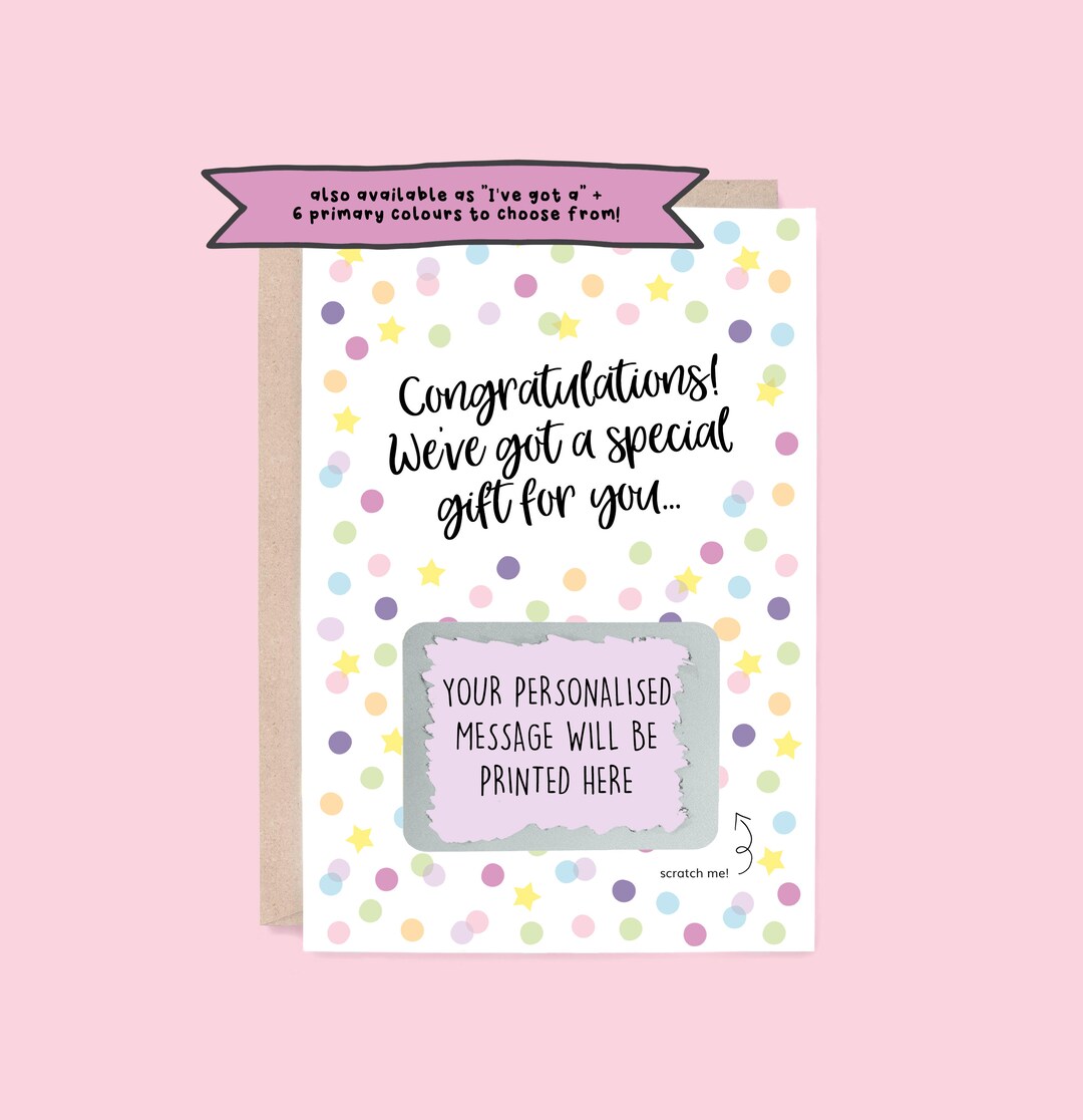 SCRATCH ME 'congratulations' Scratch Greeting Card - Etsy