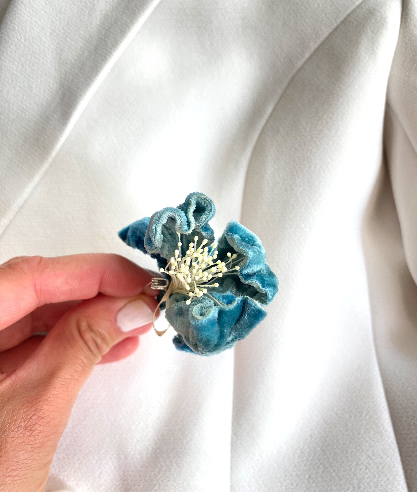 Blue Velvet Iris Flower Brooch, Flower Brooch, Flower Jewelry, Flower ...