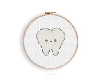 Tooth Cross Stitch - Etsy
