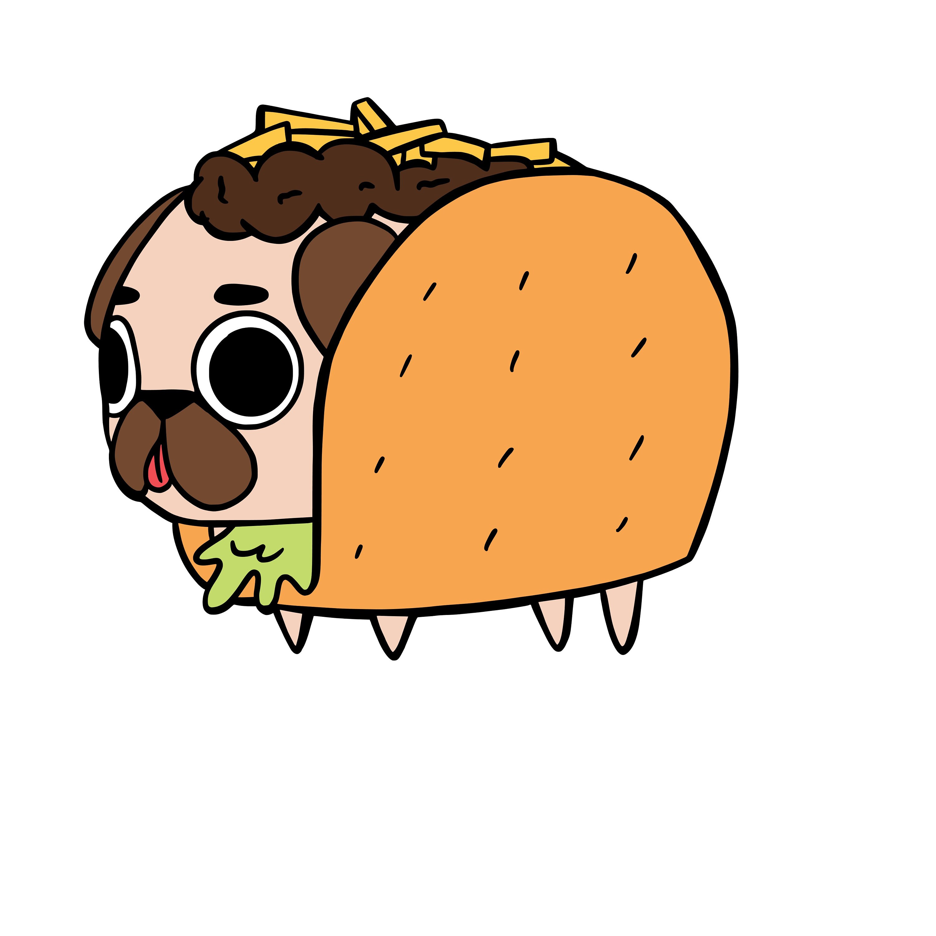 Pug Taco PNG SVG JPEG | Etsy