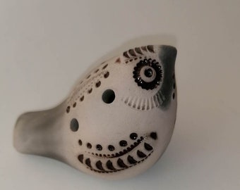 Ocarina Whistle Owl Ceramic Musical Instrument Bird Gift - Etsy