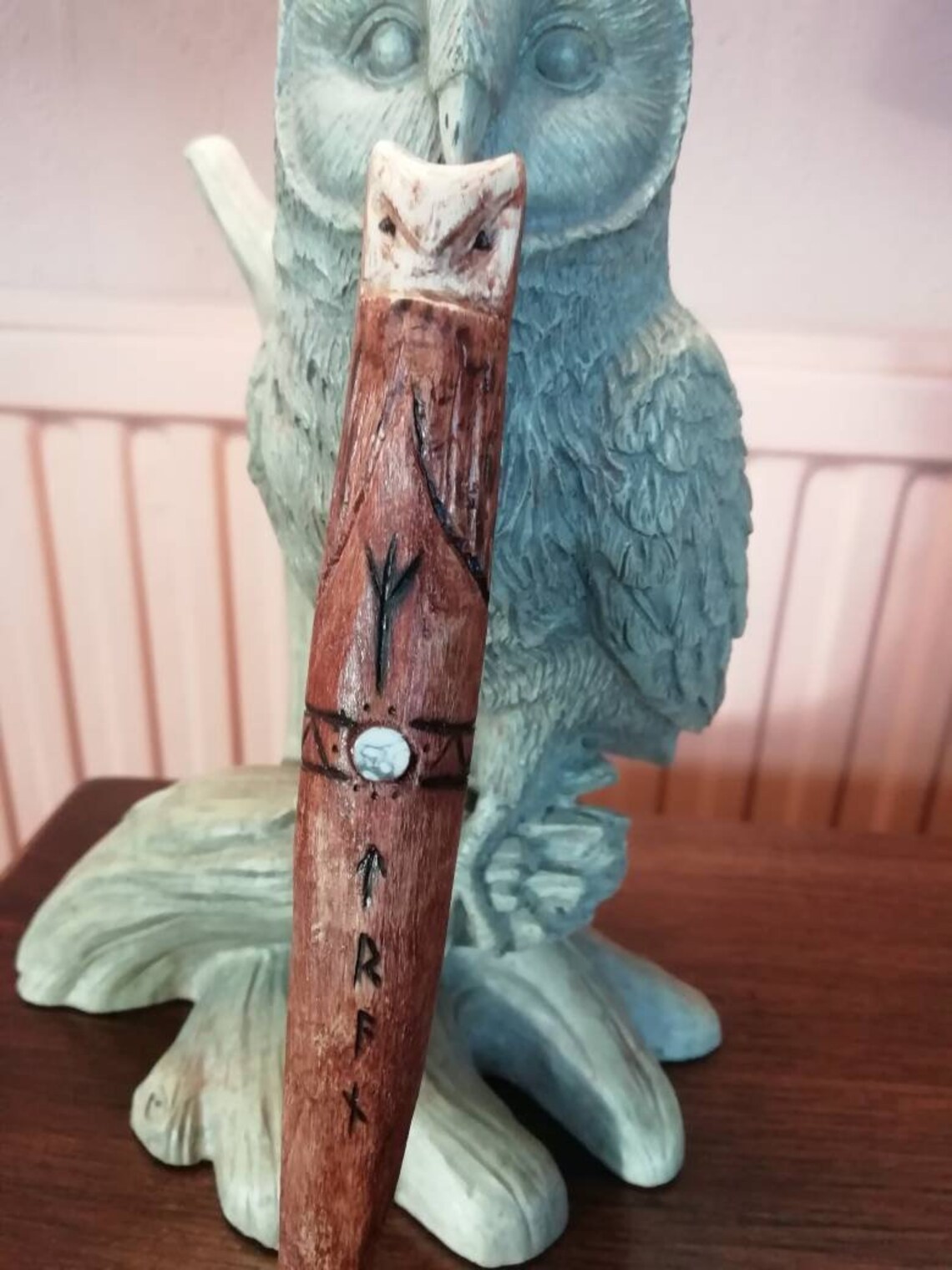 Owl Wand Wooden Wand Handmade Wand Owl Gifts Wiccan | Etsy
