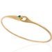 Solid 14K Gold Emerald Lock Bracelet, Open Cuff Bangle - Etsy