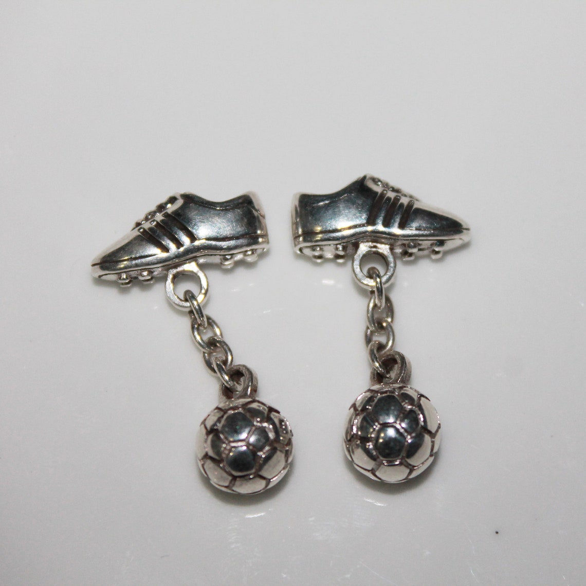 SOCCER BALL Cufflinks, Solid 925 Silver Cufflinks, Sports Ball Cuff ...