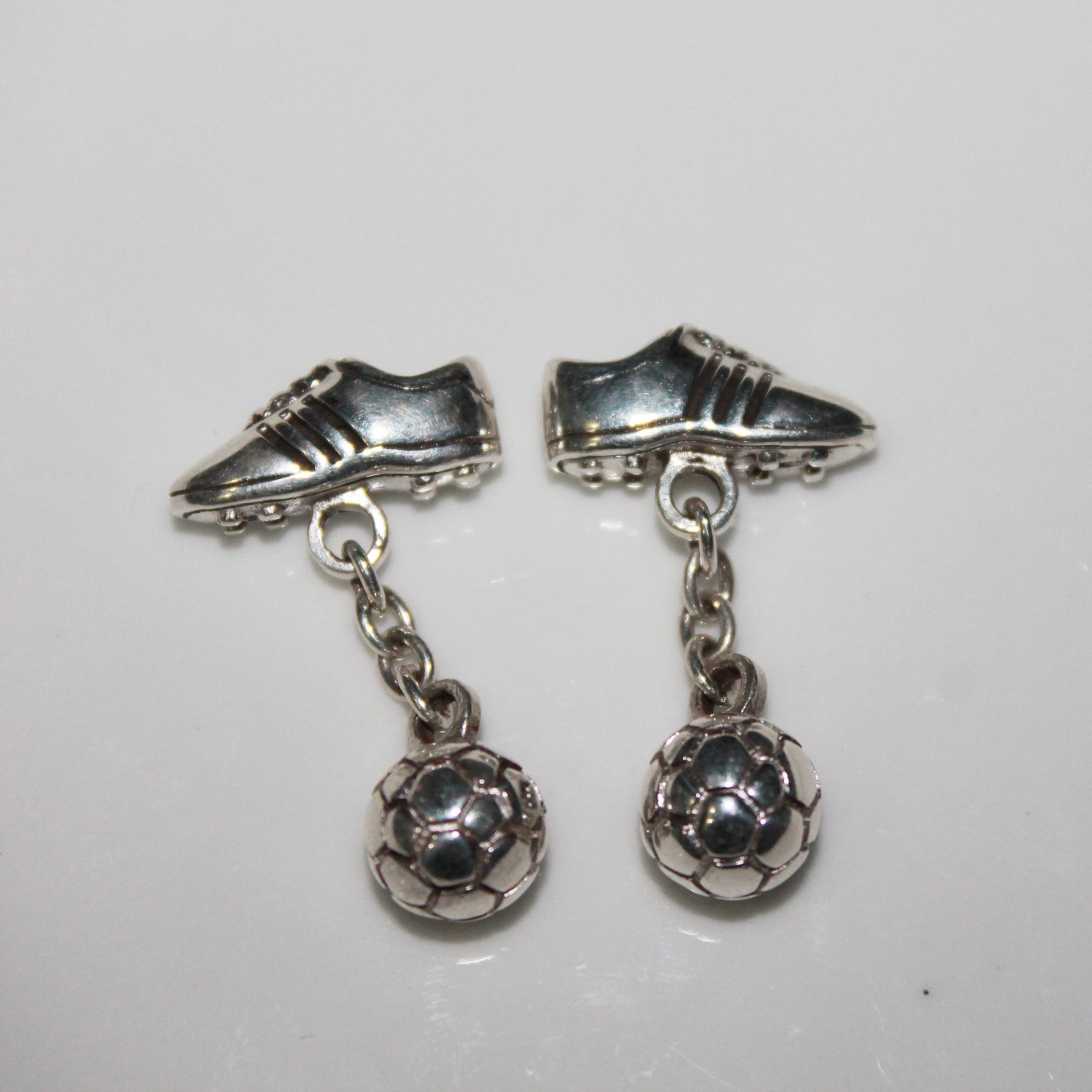 SOCCER BALL Cufflinks Solid 925 Silver Football Cufflinks - Etsy