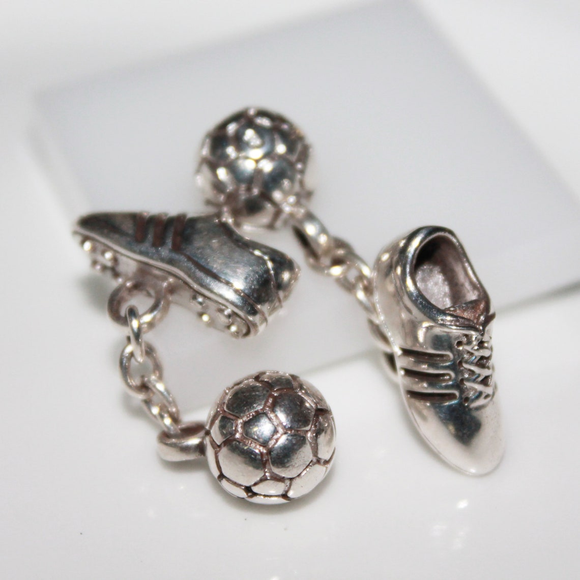 SOCCER BALL Cufflinks, Solid 925 Silver Cufflinks, Sports Ball Cuff ...