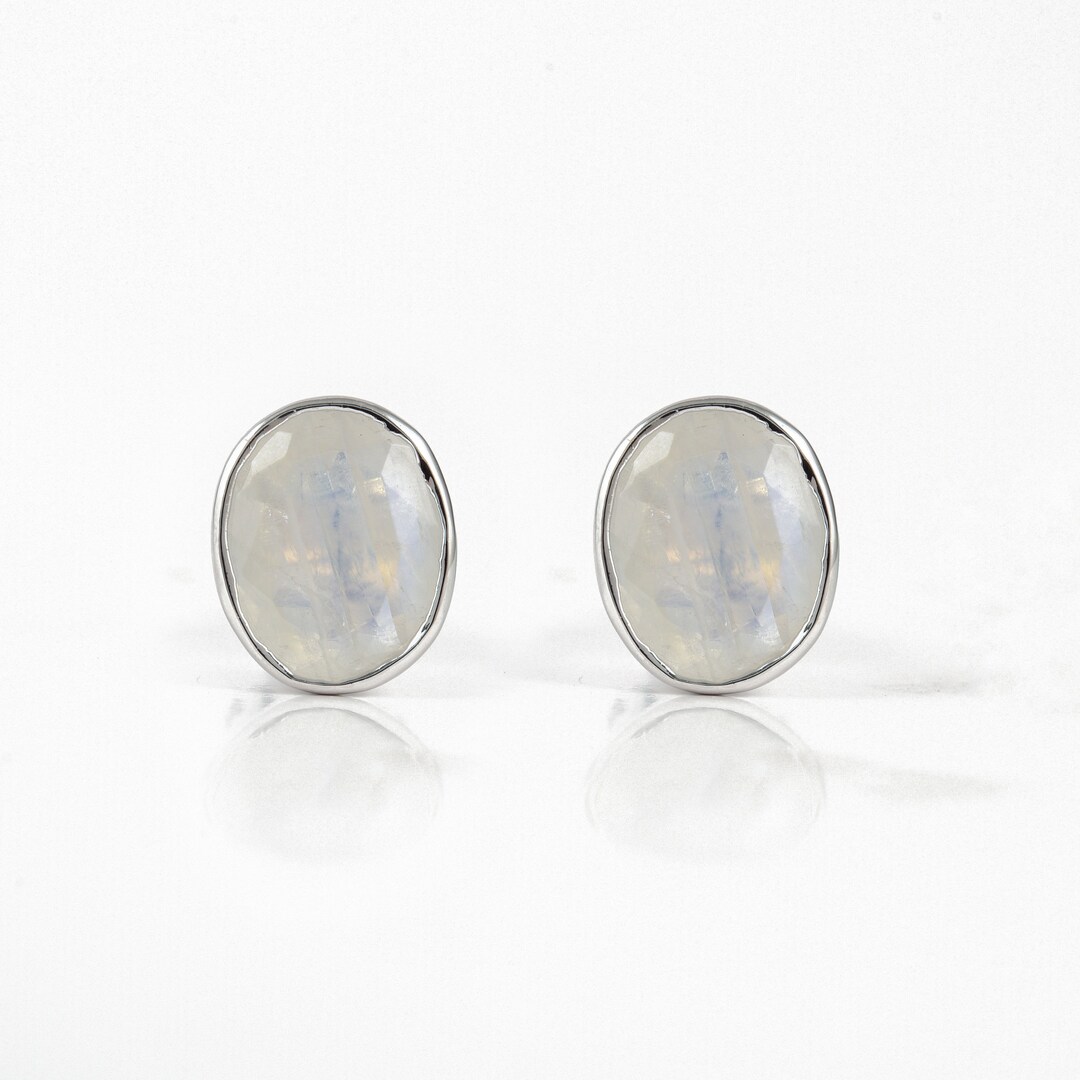 Natural White Moonstone Cufflink, 925 Sterling Silver Cufflink, Real ...