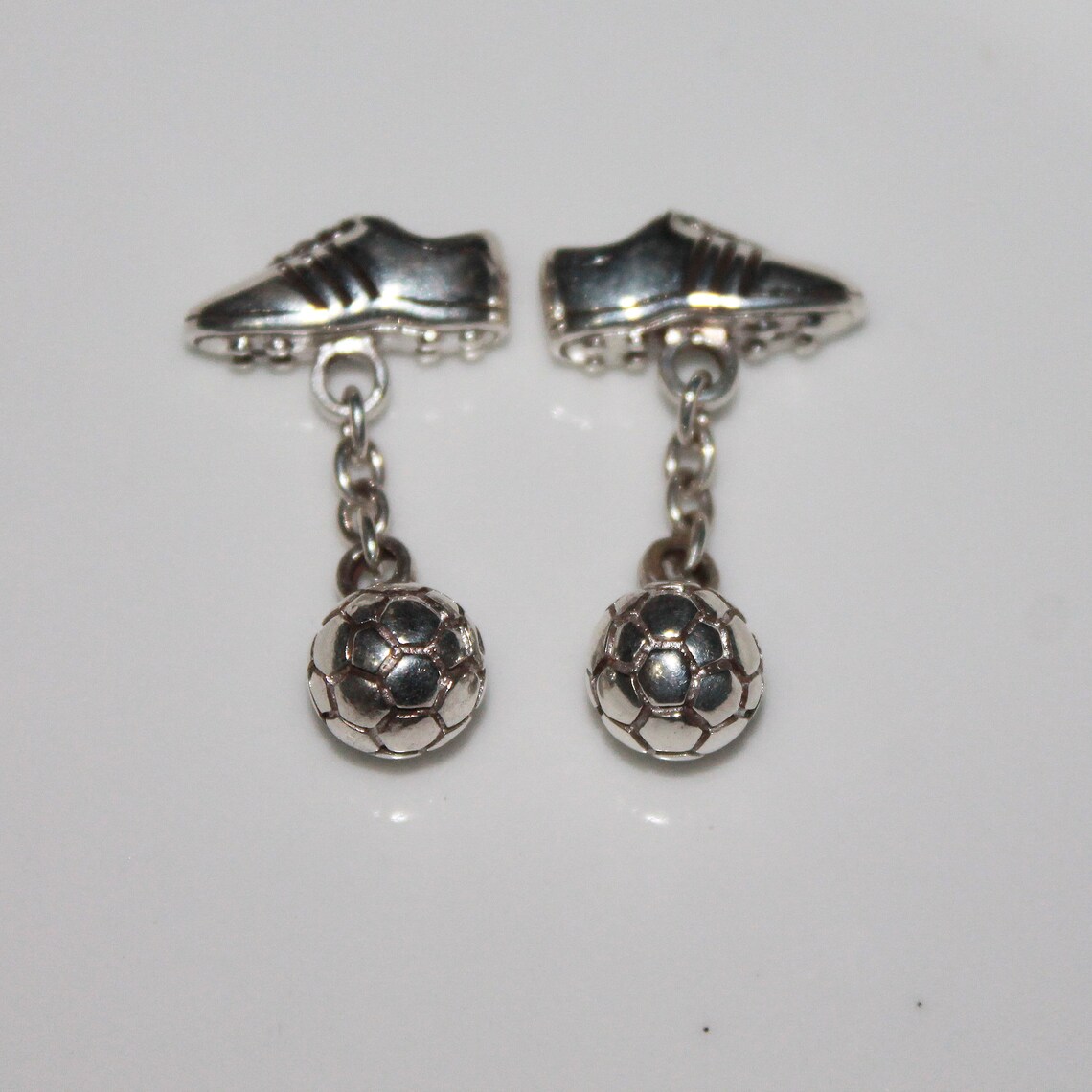 SOCCER BALL Cufflinks, Solid 925 Silver Cufflinks, Sports Ball Cuff ...