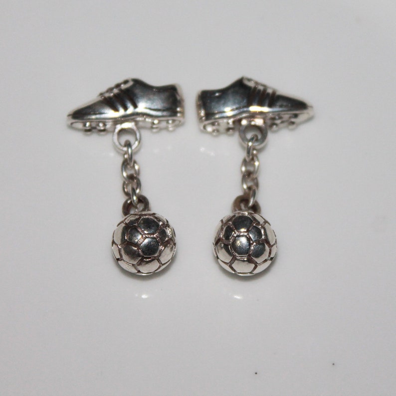 SOCCER BALL Cufflinks, Solid 925 Silver Cufflinks, Sports Ball Cuff ...