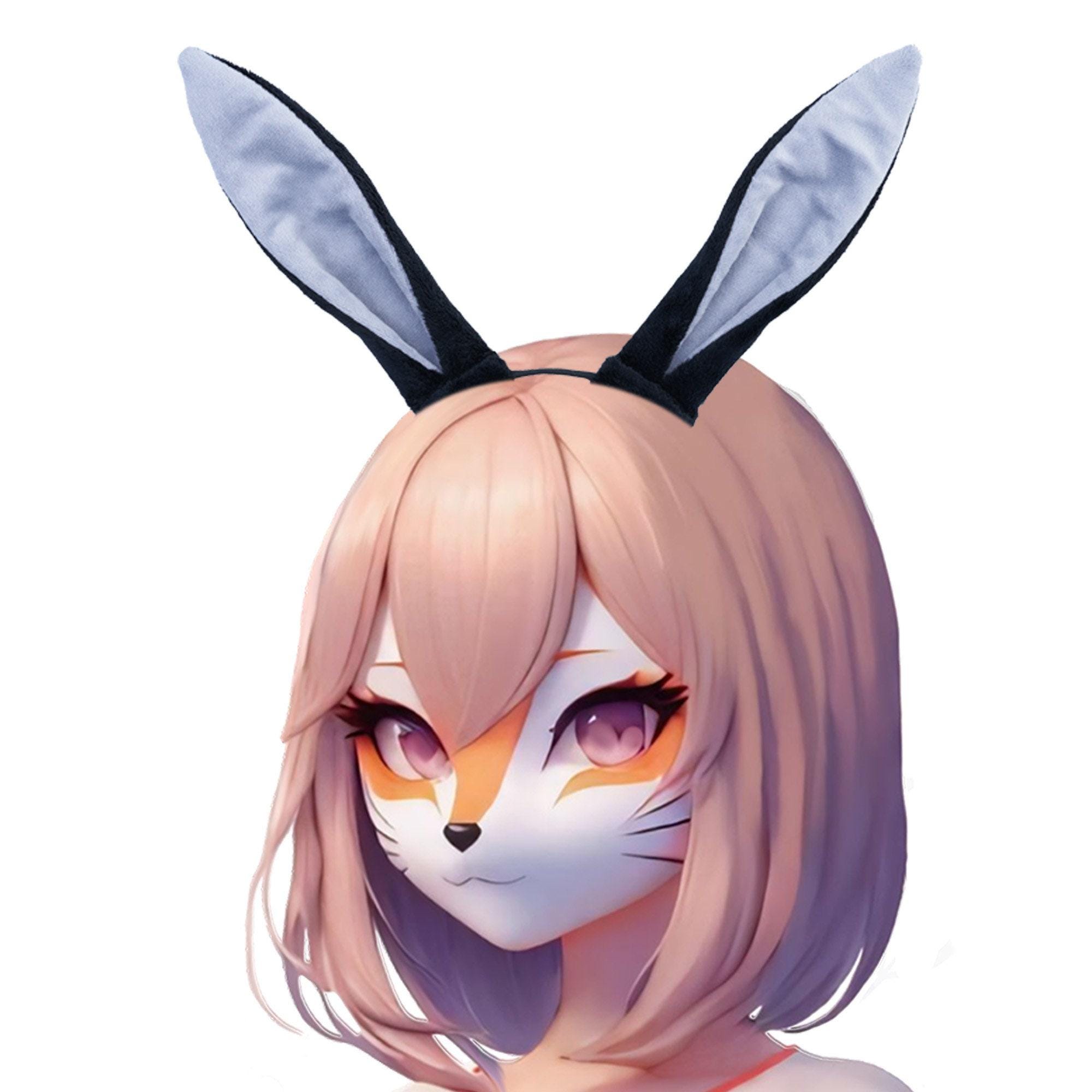 Bunny Tail, Rabbit Tail, Bunny Cosplay Tail, Black Bunny Tail, Petplay ...