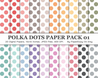 Large Polka Dot Scrapbook Paper Polka Dot Scrapbooking Paper - Etsy