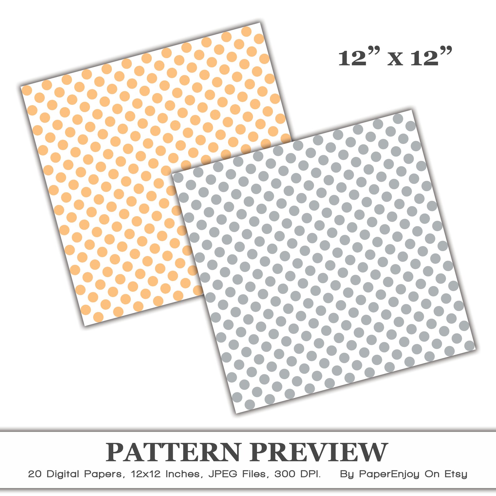 Polka Dots Digital Paper, Pastel Polka Dots, Polka Dots Pattern, Pastel ...