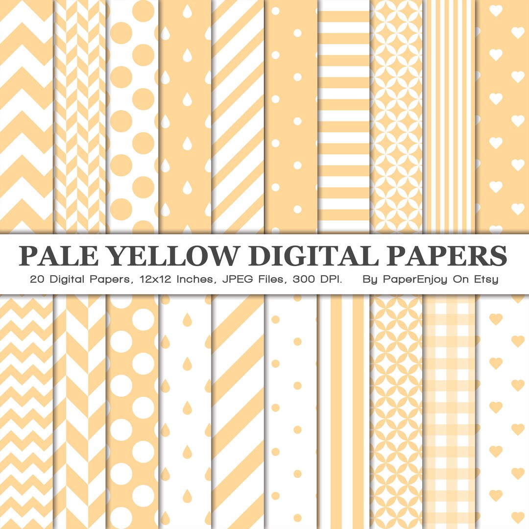 Yellow Digital Paper, Yellow Digital Pattern, Yellow Chevron Paper ...