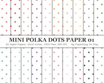 Classic Black and White Polka Dot Digital Paper Scrapbook - Etsy