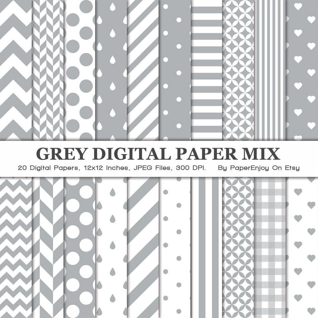 Gray Digital Paper, Grey Digital Pattern, Grey Chevron Paper, Gray ...