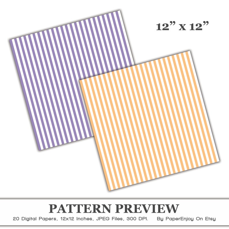 Vertical Stripe Digital Paper, Striped Digital Paper, Pastel Stripes ...