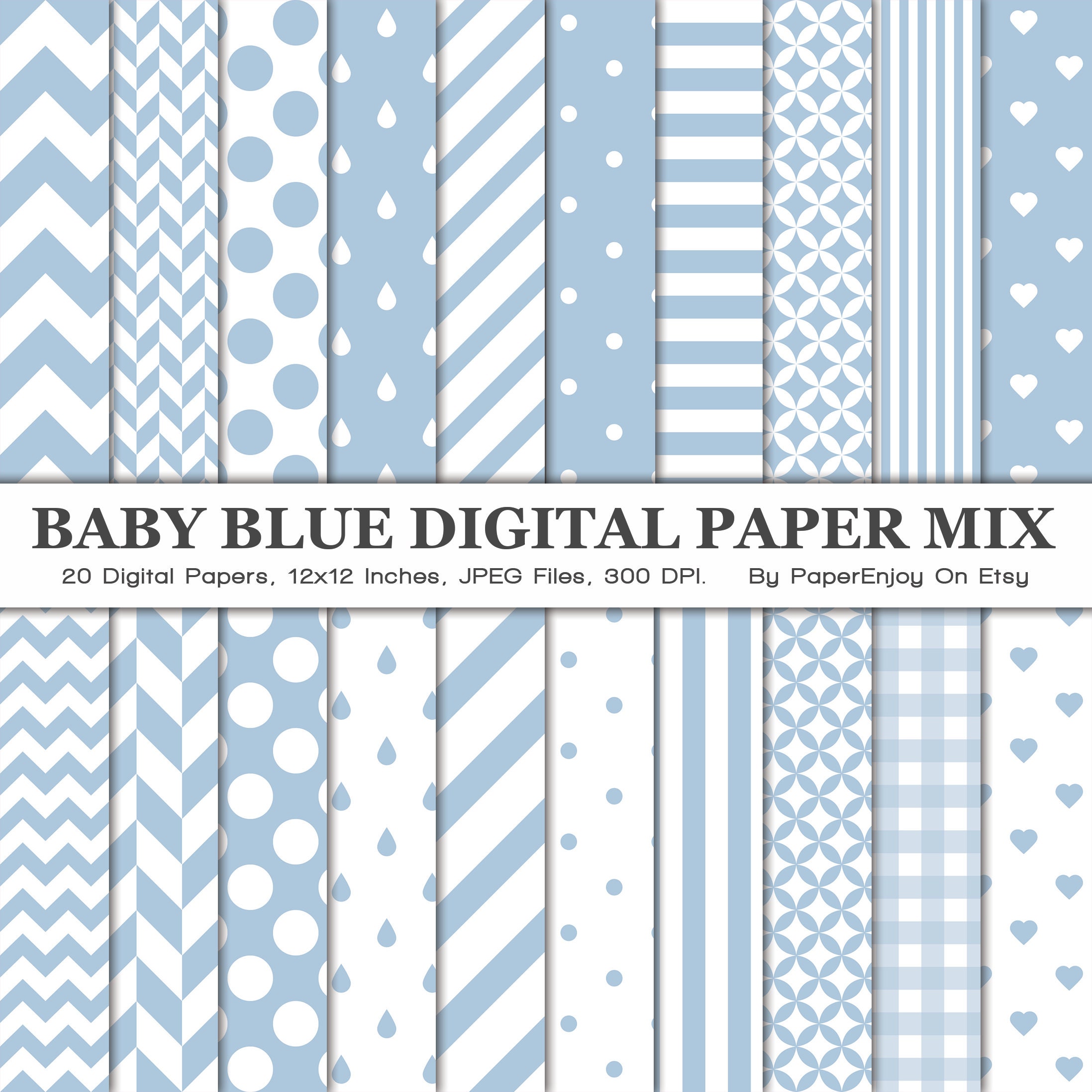 Baby Blue Chevron Background