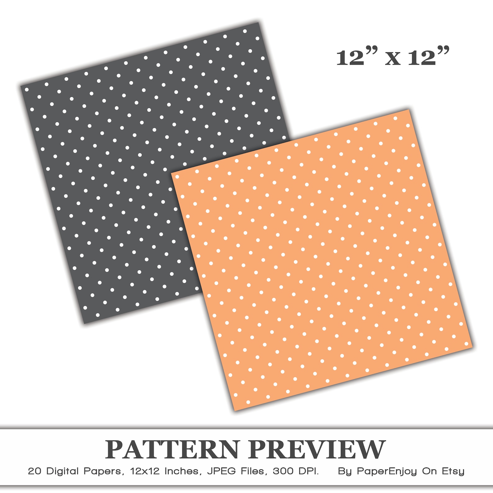 Mini Polka Dot Digital Paper, Polka Dots Digital Paper, Mini Dots Paper ...