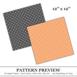 Mini Polka Dot Digital Paper, Polka Dots Digital Paper, Mini Dots Paper ...