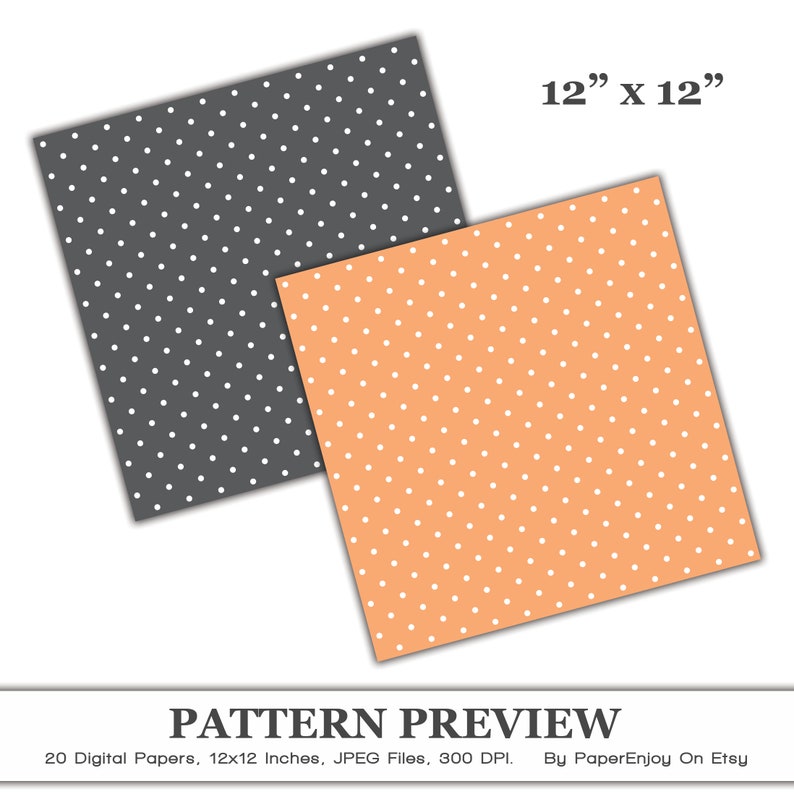 Mini Polka Dot Digital Paper, Polka Dots Digital Paper, Mini Dots Paper ...