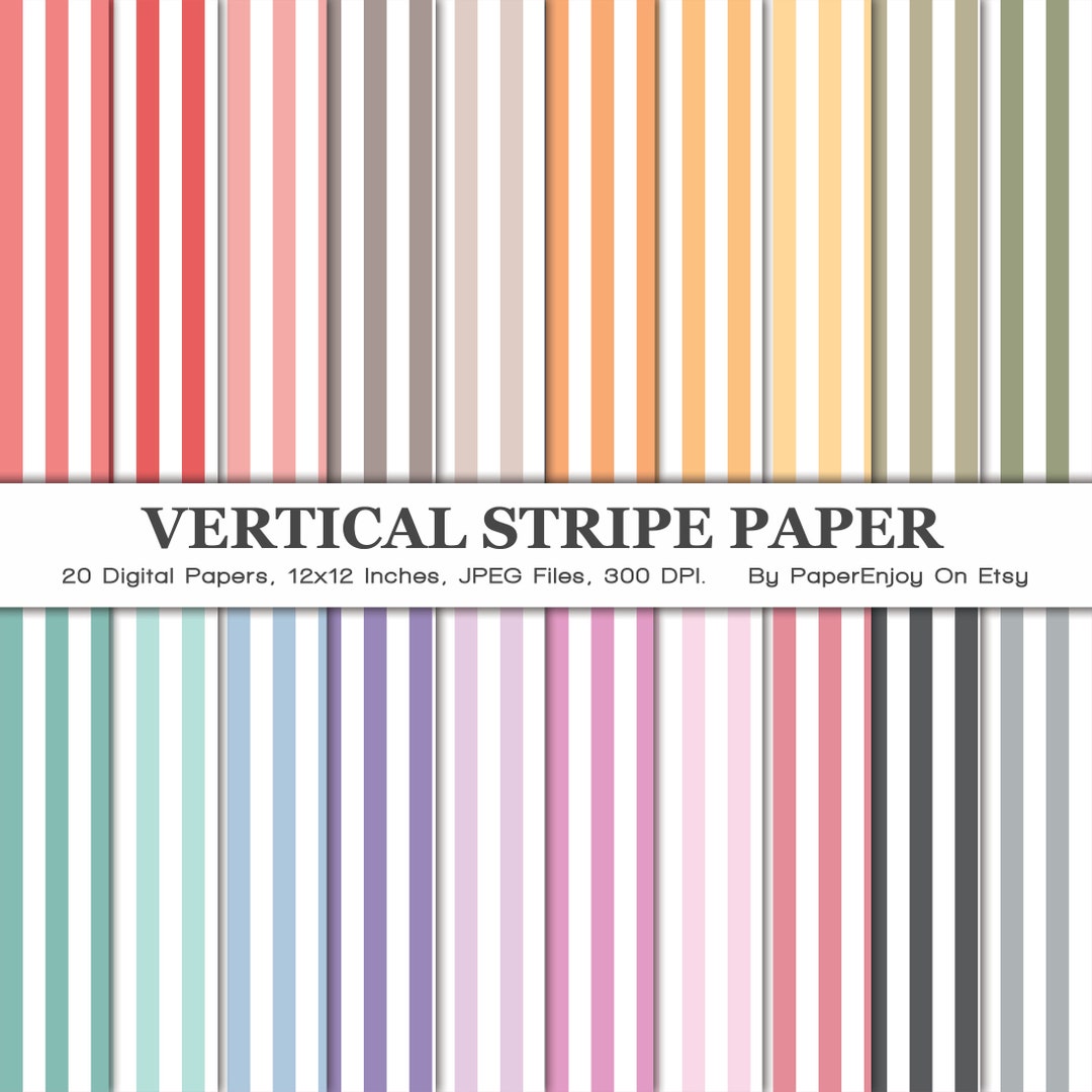 Vertical Stripe Digital Paper, Striped Digital Paper, Pastel Stripes ...