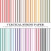Vertical Stripe Digital Paper, Striped Digital Paper, Pastel Stripes ...