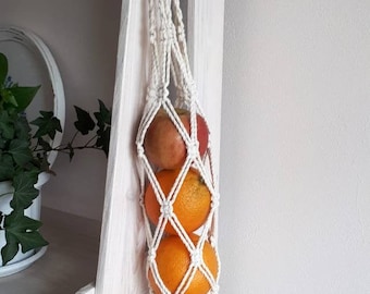 Macrame Fruit Bags Macrame Fruit and Vegetable Bag Hanging Produce Bag ...