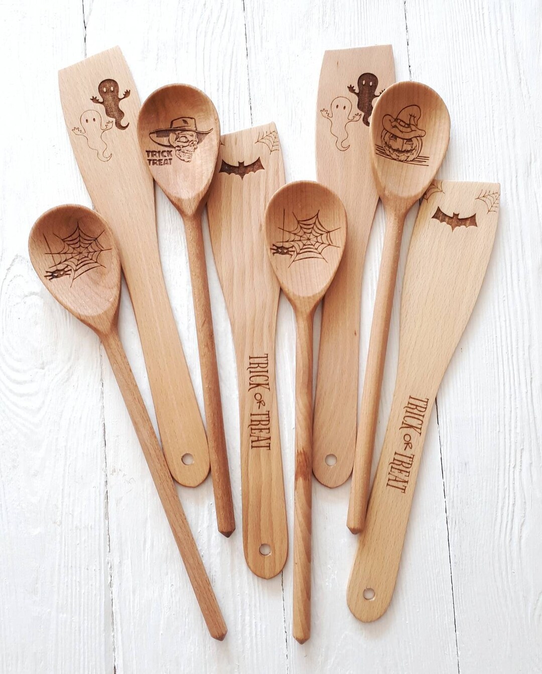 Wooden Spoons Halloween Kitchen Wooden Kitchen Utensils Set Decorative ...