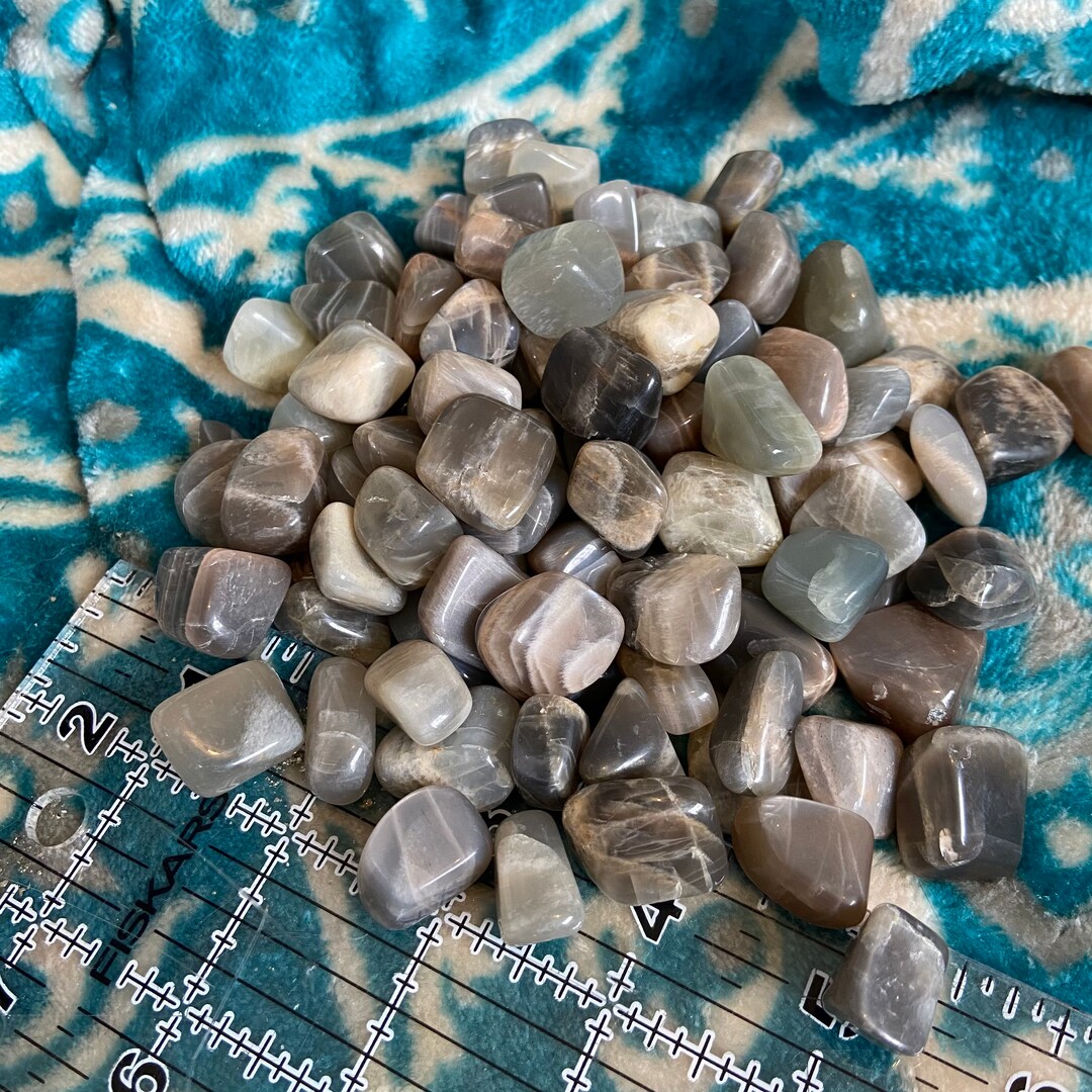 Black Brown Moonstone - Small Tumblestone - Etsy UK