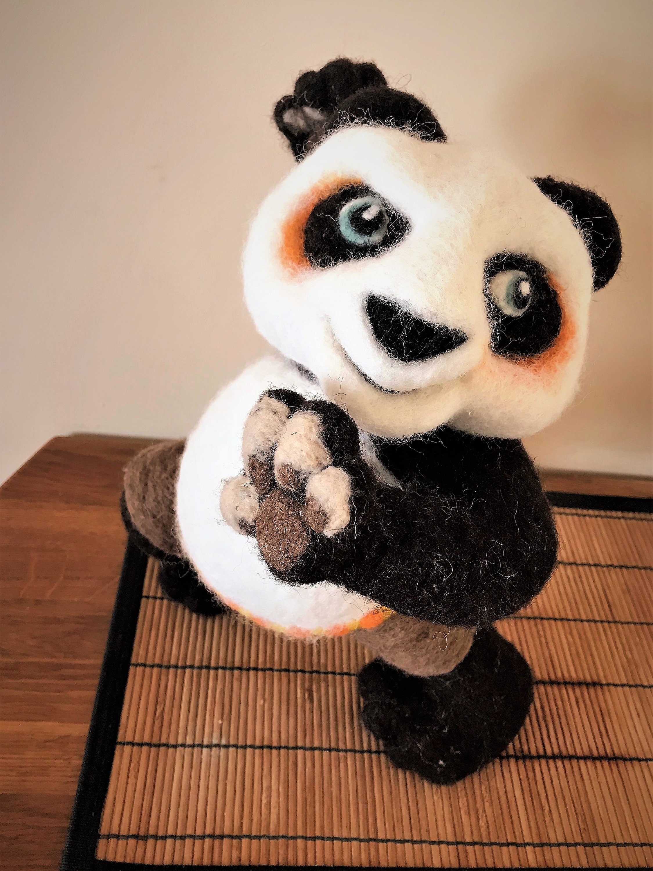 Needle Felted kung Fu Panda/felted Panda/realistic - Etsy
