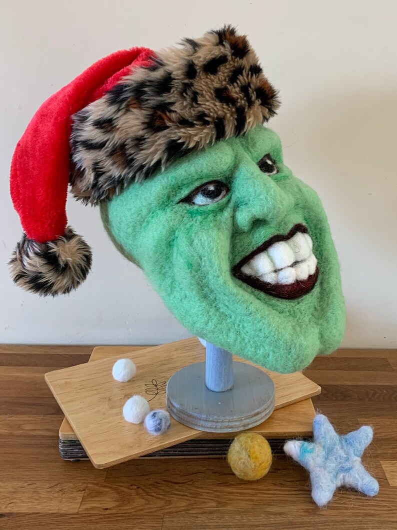 Needle Felted Comedian Mask/10.5in/funny Sculpture/souvenir/original ...