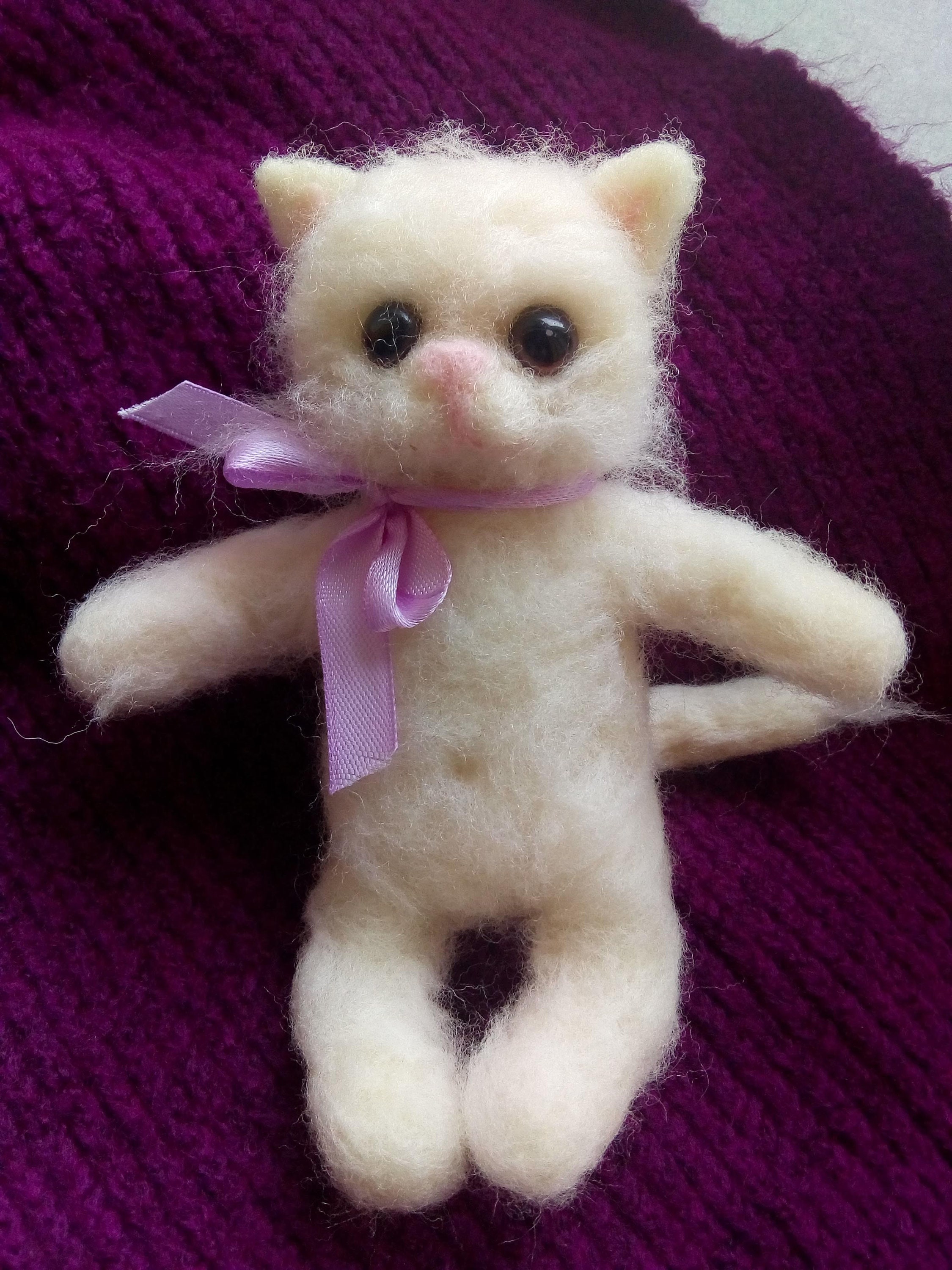 Needle Felted Kitten.felt Cat. Sweet Animal. Cute Little Toy. Gift for ...