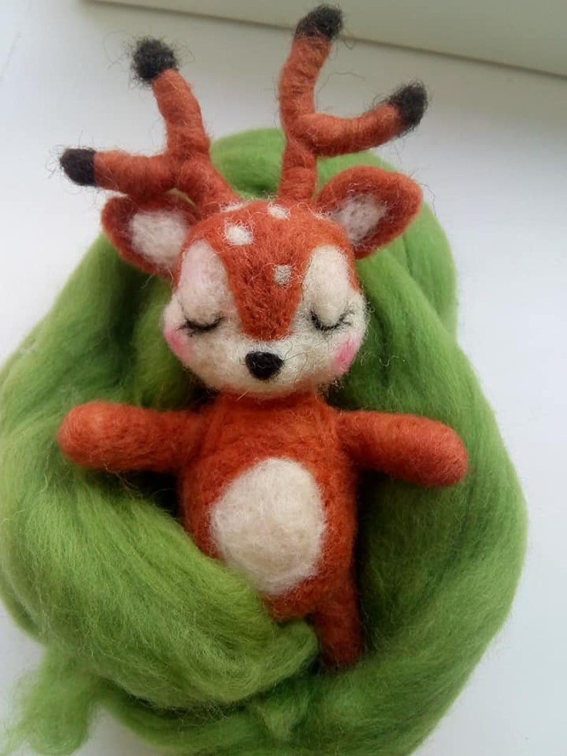 Needle Felted Reindeer Reindeer Miniature Christmas - Etsy Canada