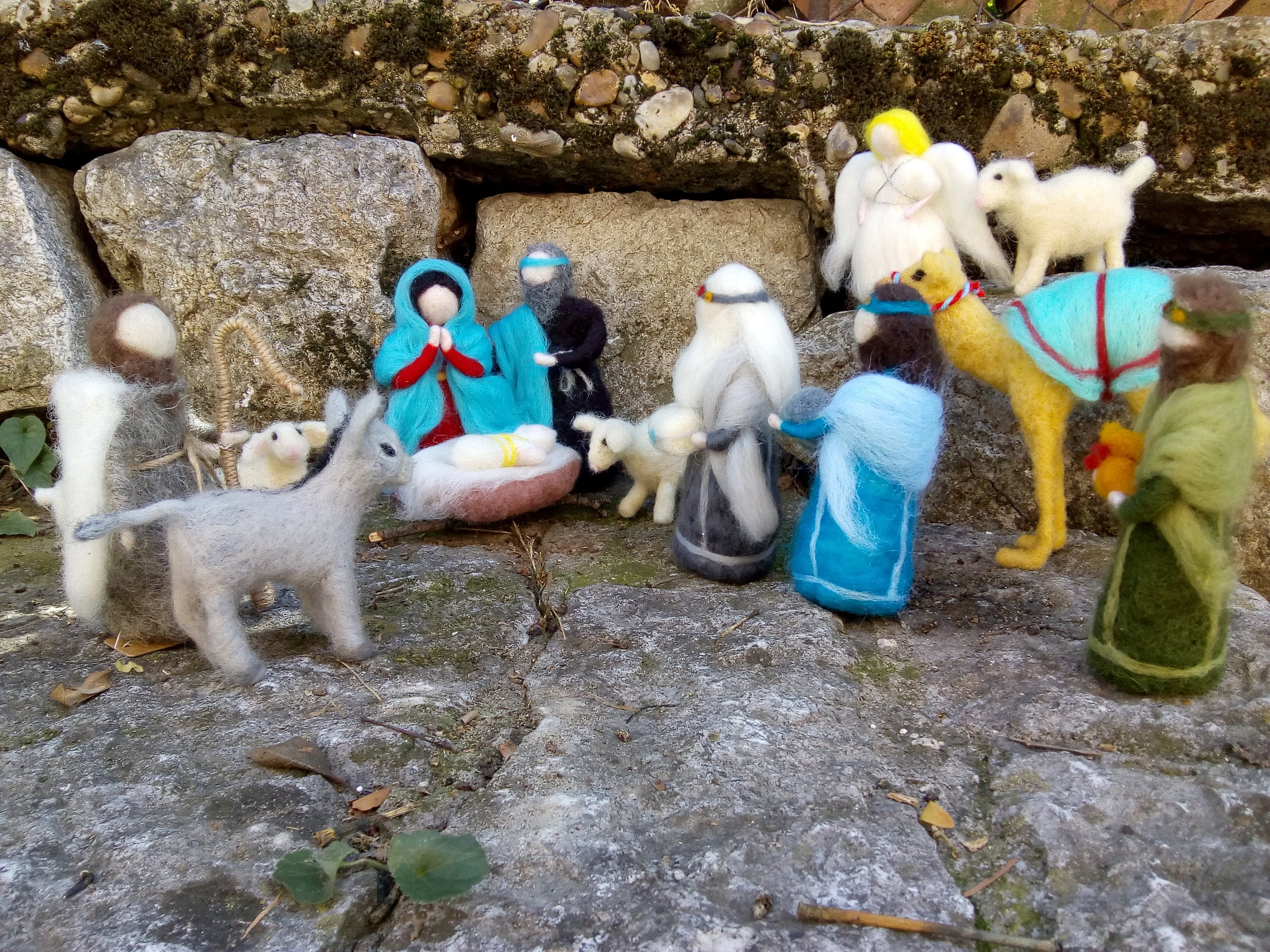 Needle Felted Nativity Set ,nativity-waldorf,felted FULL Nativity Set ...