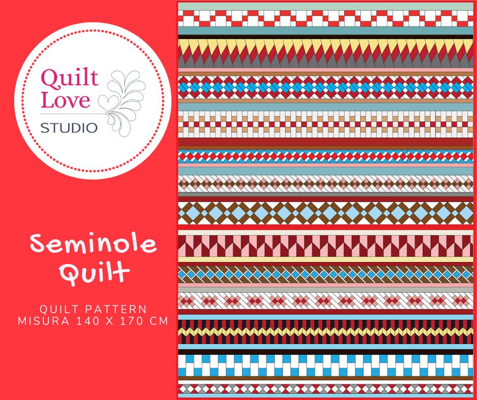 Seminole Patchwork Quilt Pattern | Etsy